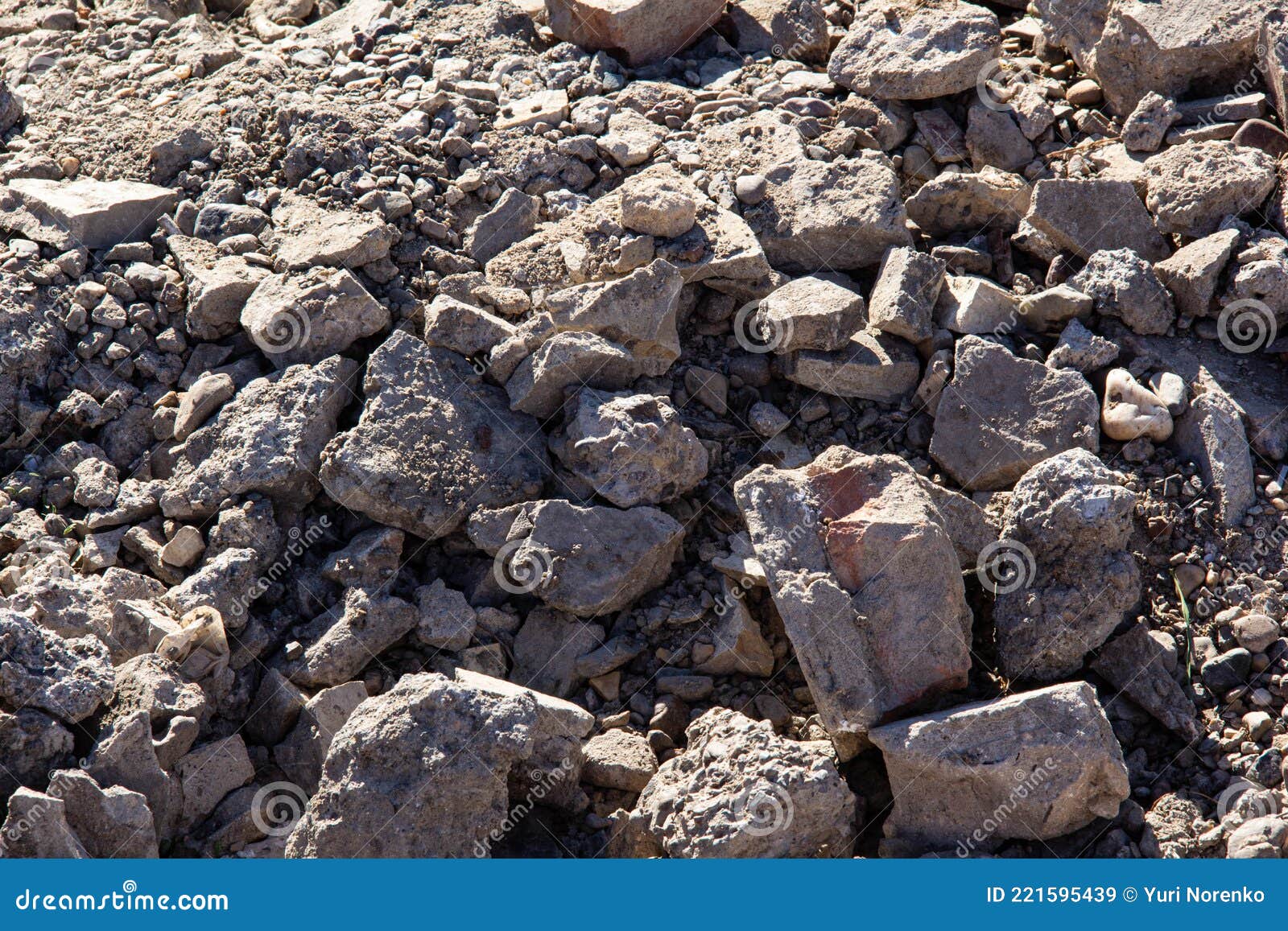 Pieces of Concrete are Piled Up after Dismantling Stock Image - Image ...