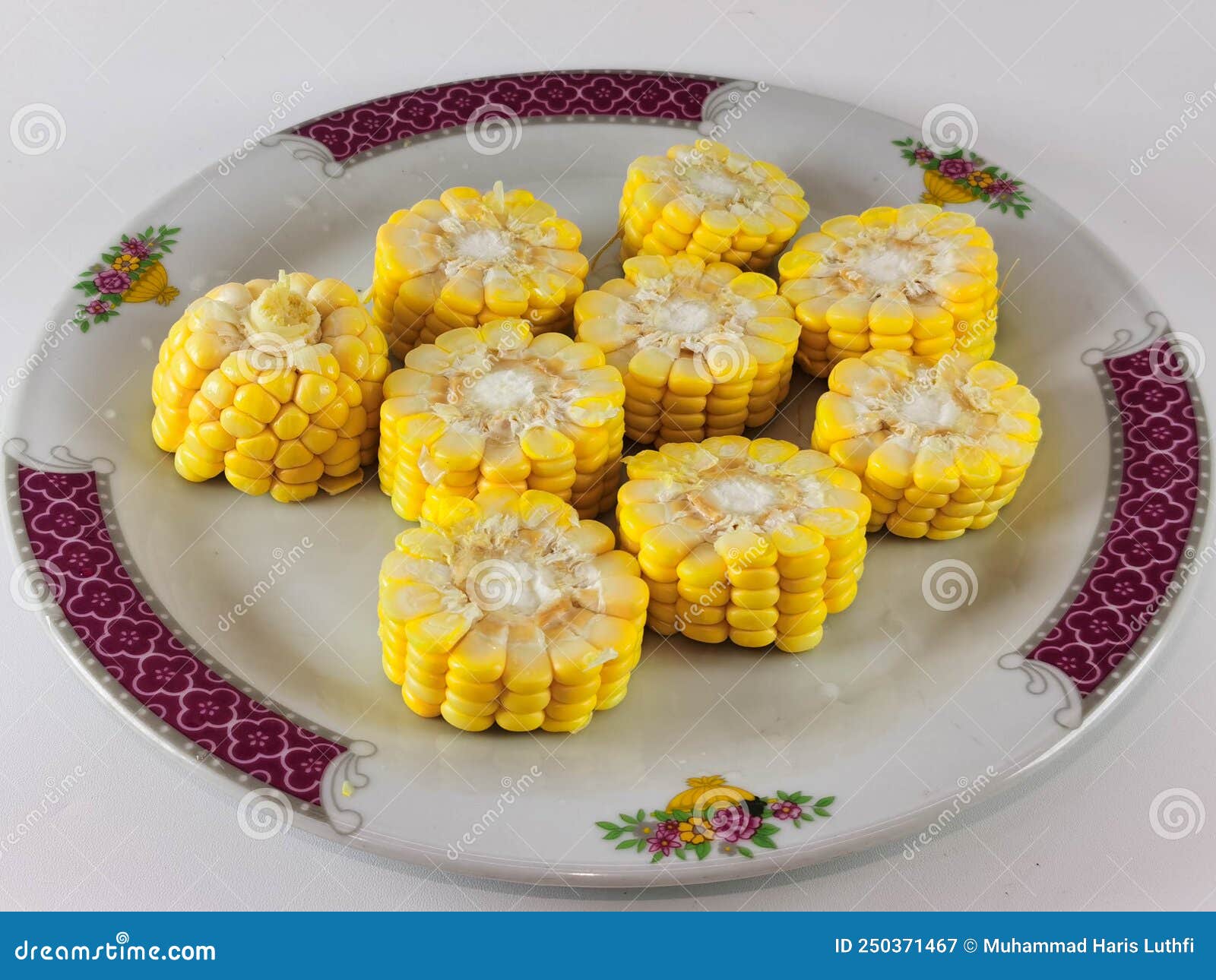 Pieces of Corn Isolated on White Background Stock Image - Image of ...
