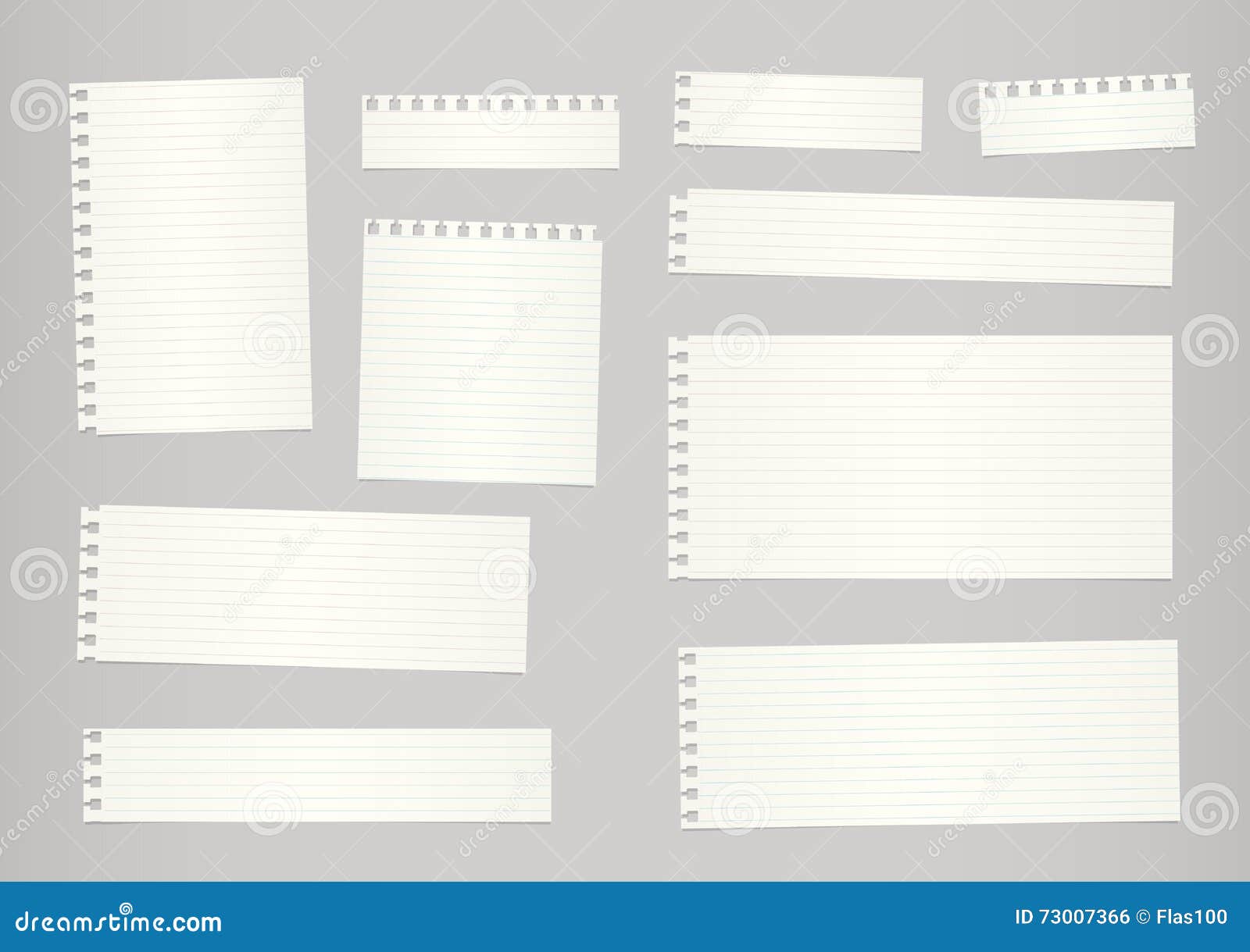 Pieces of Cut Out Beige Ruled Notebook Paper are Stuck on Gray ...