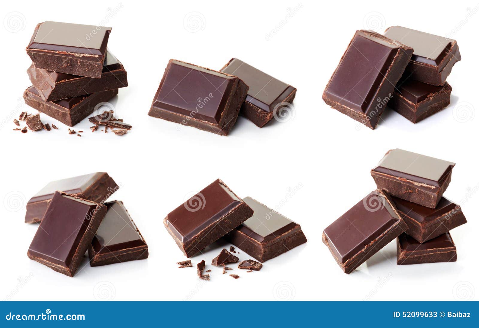 Pieces of dark chocolate stock image. Image of couple - 52099633