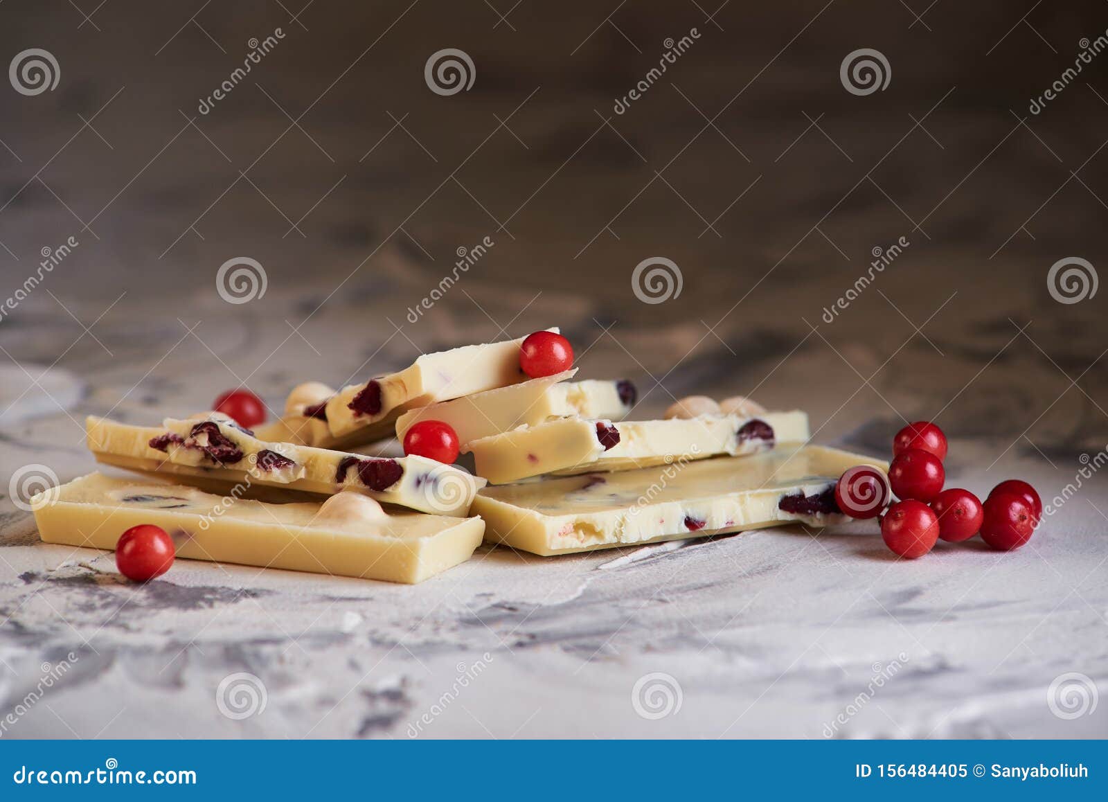 Pieces of Dark and White Chokolate on Gray Background Stock Image ...