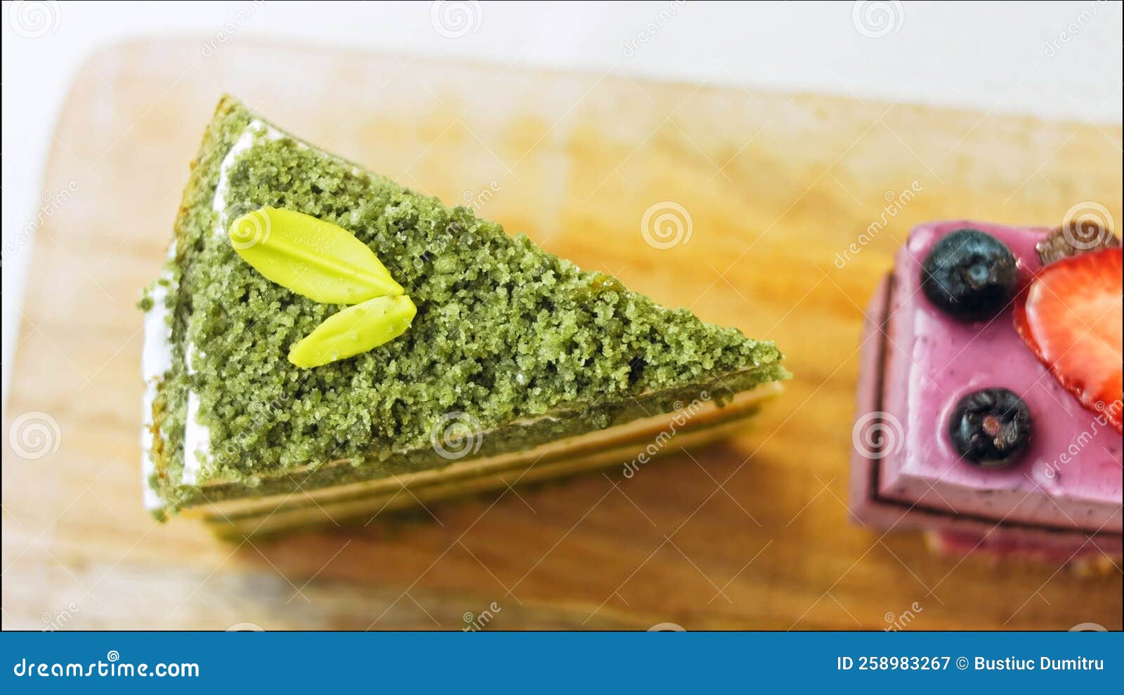 Pieces of Different Cakes on a Retro-style Baking Tray. Slider and ...