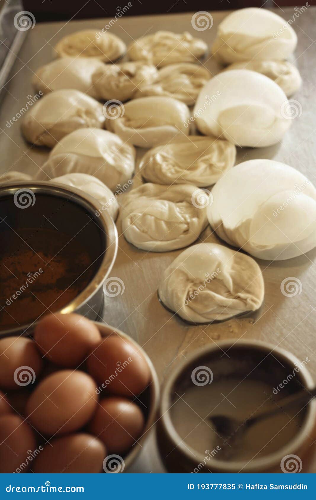 Pieces of Dough To Be Made into Roti Canai Stock Image - Image of ...