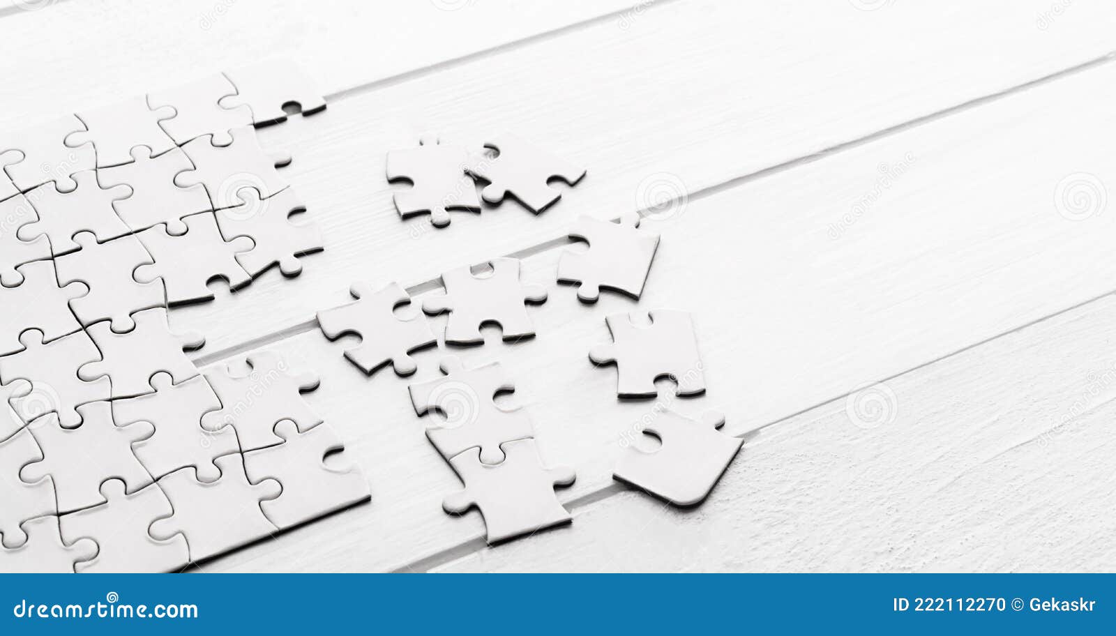 Pieces of Empty Jigsaw Puzzle Stock Photo - Image of play, piece: 222112270