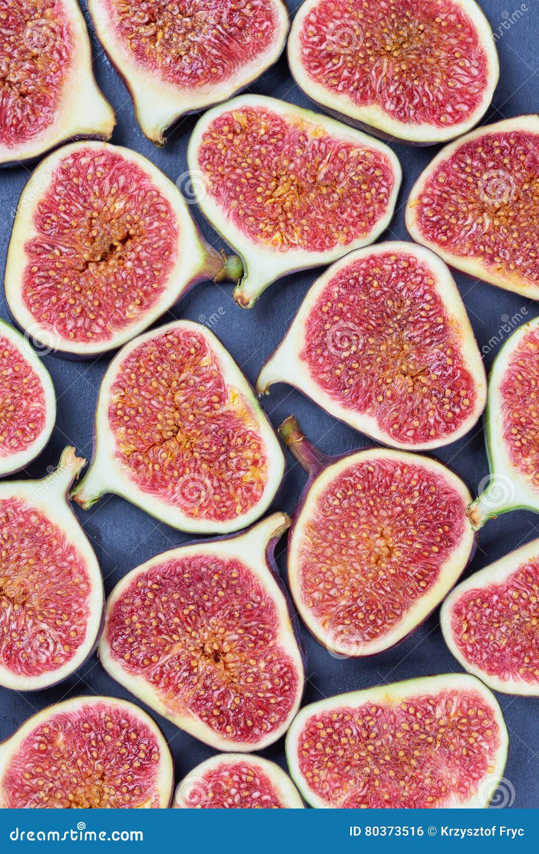 Pieces of Fig on a Stone Board Stock Photo - Image of fruit, fruits ...