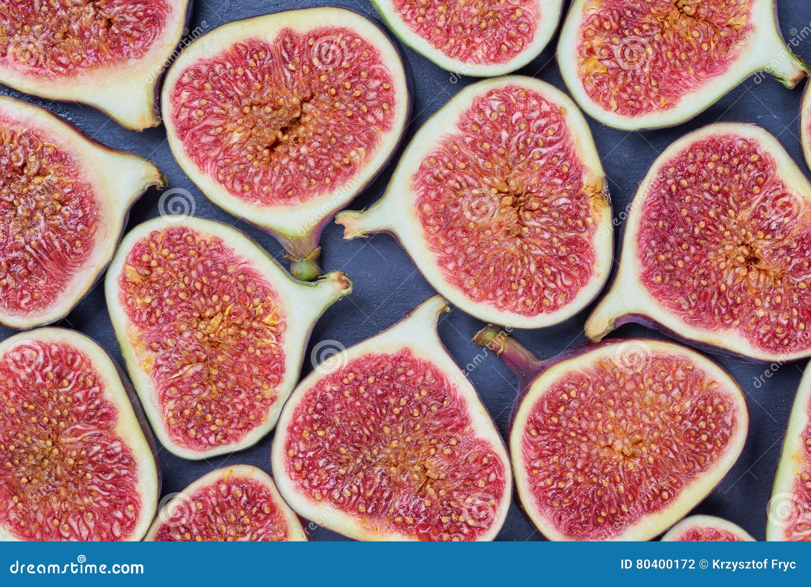Pieces of Fig on a Stone Board Stock Photo - Image of figs, halved ...