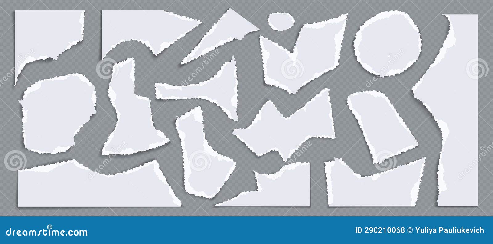 Pieces and Fragments of Torn Paper. Stock Vector - Illustration of ...