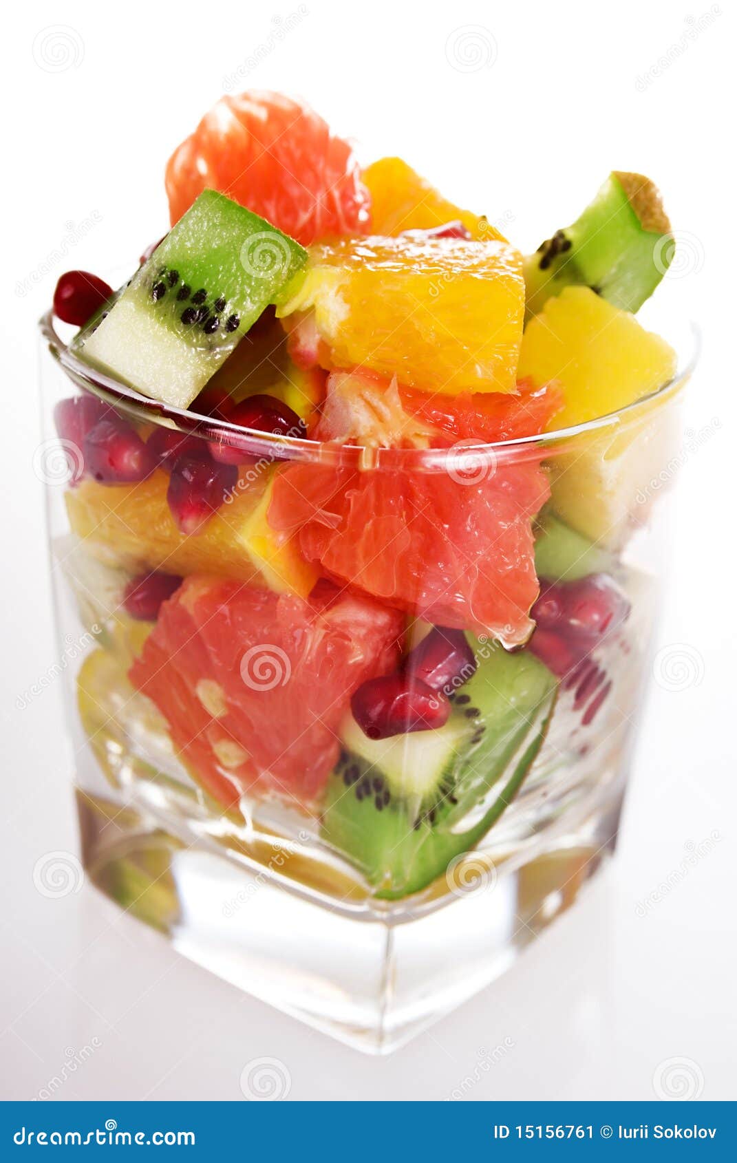 Pieces of Fresh Fruits in Glass Stock Image - Image of glass, dessert ...