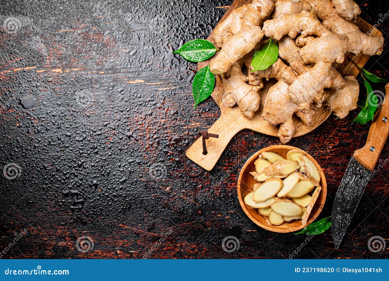 Pieces of Fresh Ginger on a Plate. Stock Photo - Image of fresh ...