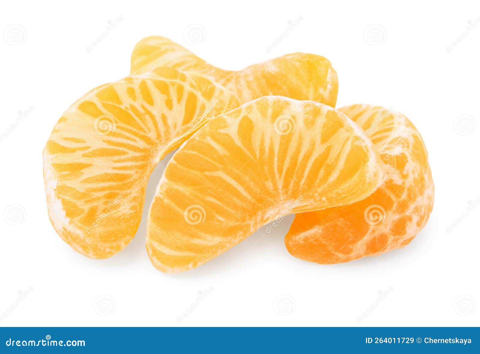 Pieces of Fresh Juicy Tangerine on White Background Stock Image - Image ...