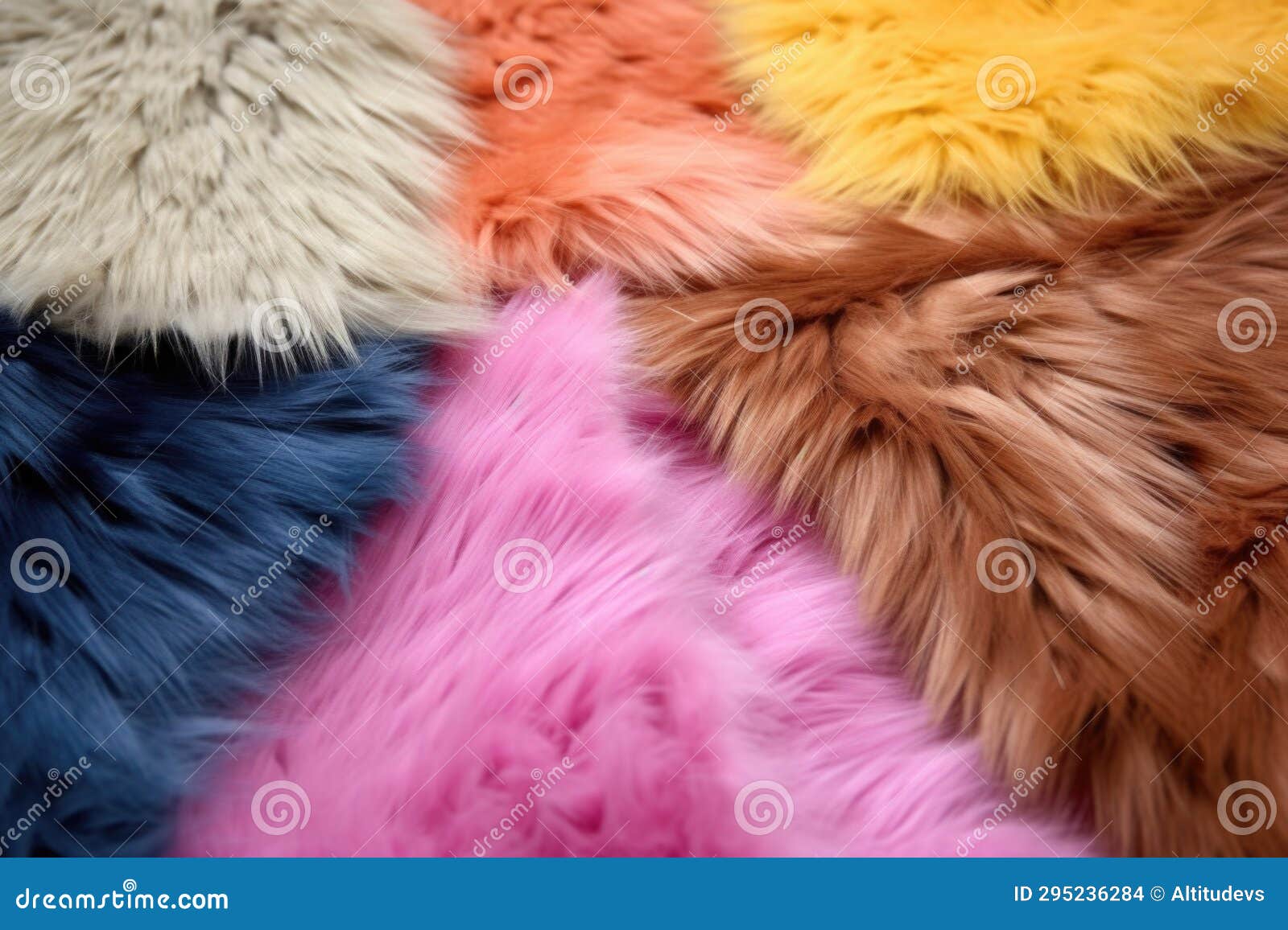 Pieces of Freshly Cut Faux Fur on a Mat Stock Photo - Image of faux ...