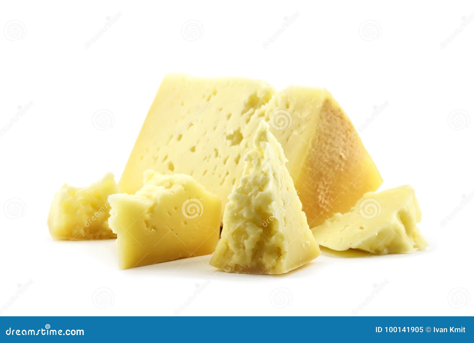 Pieces of freshness chesse stock image. Image of background - 100141905
