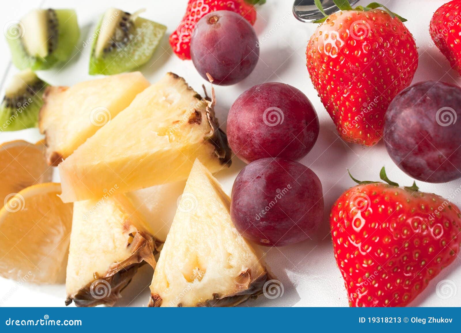 Pieces of fruit stock image. Image of pineapple, kiwi - 19318213