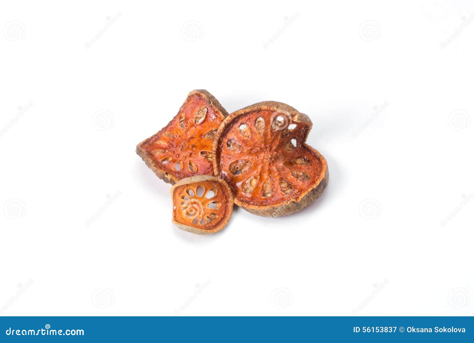 Pieces of the Fruit Plants Bail on a White Background Stock Image ...