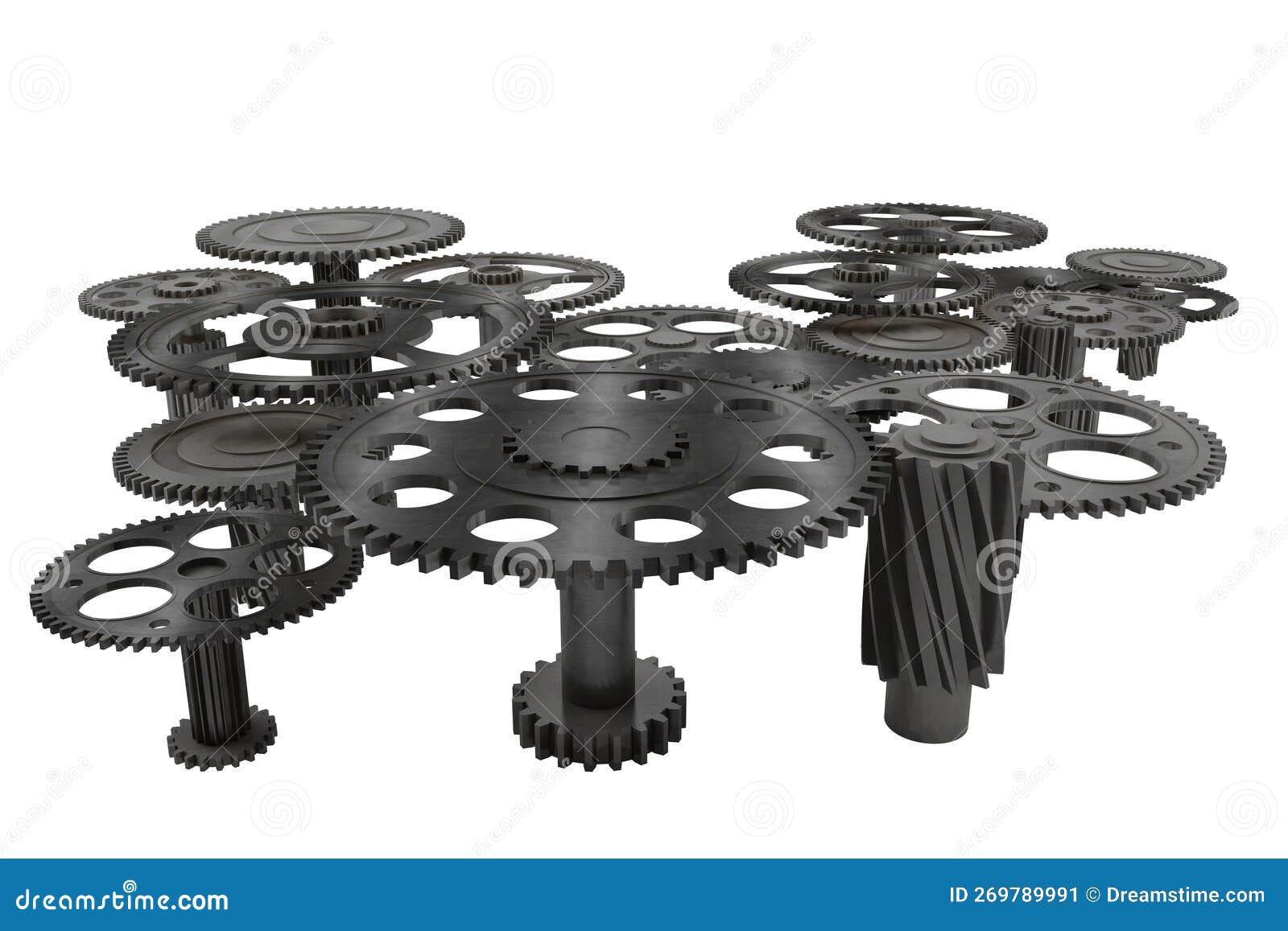 Pieces of Gears. Teamwork, Partnership and Integration Concept. 3d ...