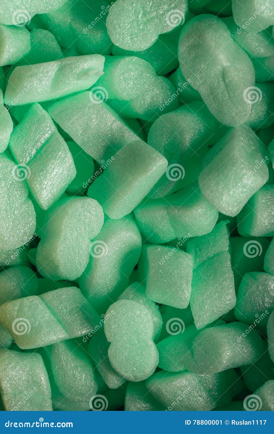 Pieces of Green Styrofoam in Carton Box Background Stock Image - Image ...