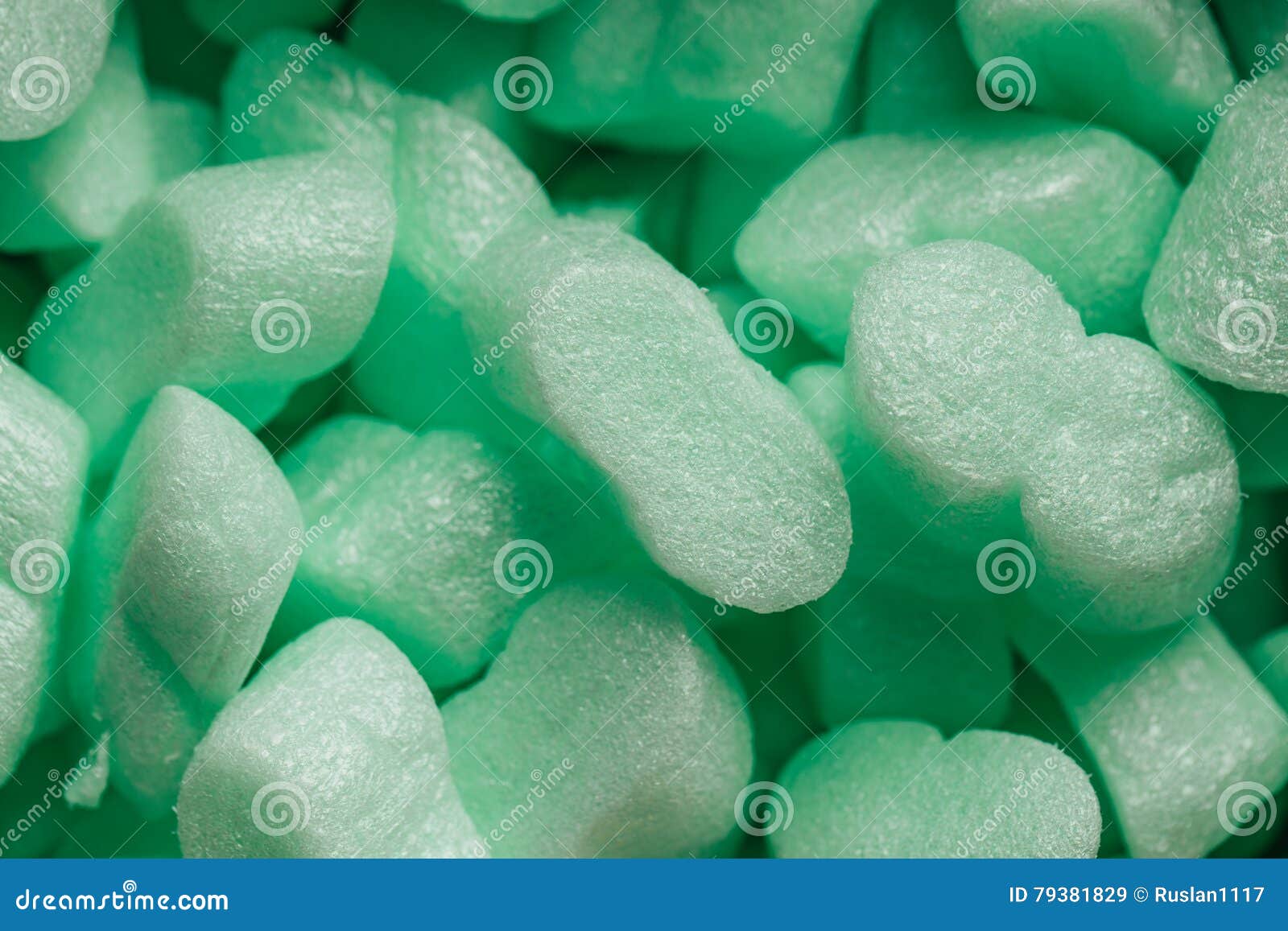 Pieces of Green Styrofoam in Carton Box Background Stock Image - Image ...