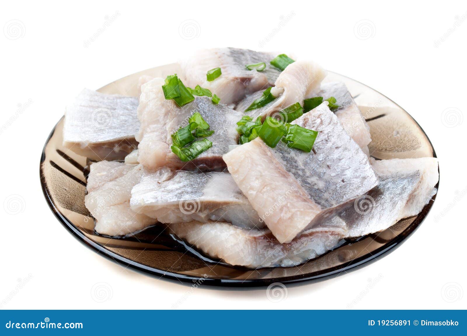 Pieces of Herring on a Plate Stock Image - Image of salted, piece: 19256891