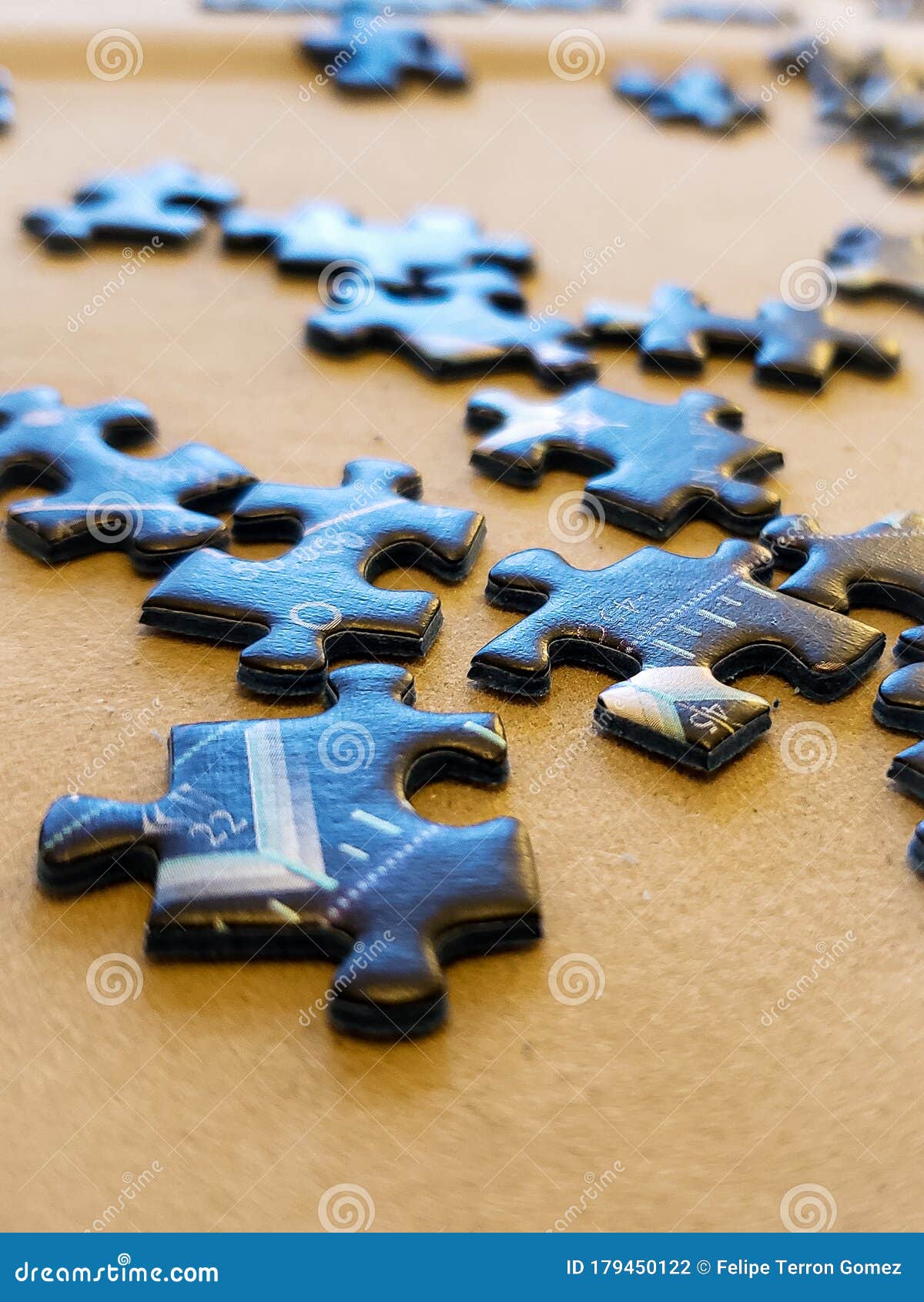 Pieces of an Incomplete Puzzle Jigsaw Stock Photo - Image of chaos ...