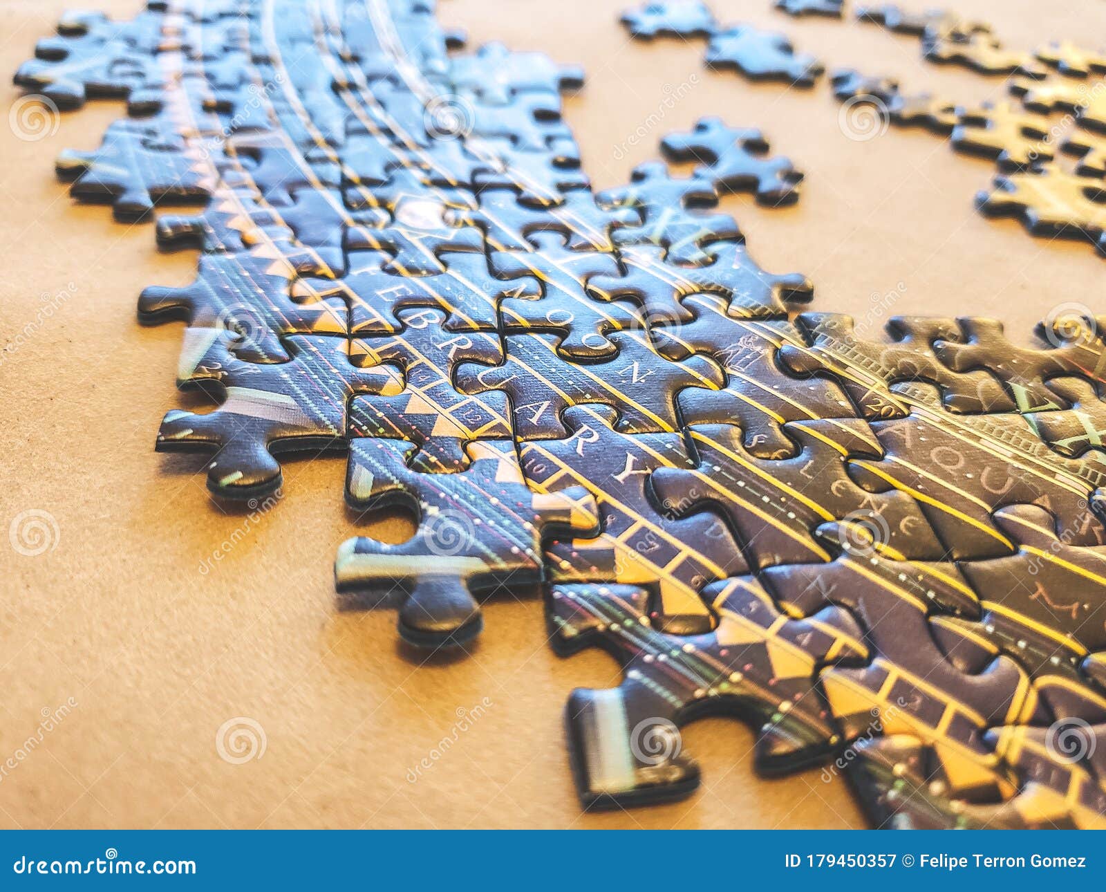 Pieces of an Incomplete Puzzle Jigsaw Stock Image - Image of build ...