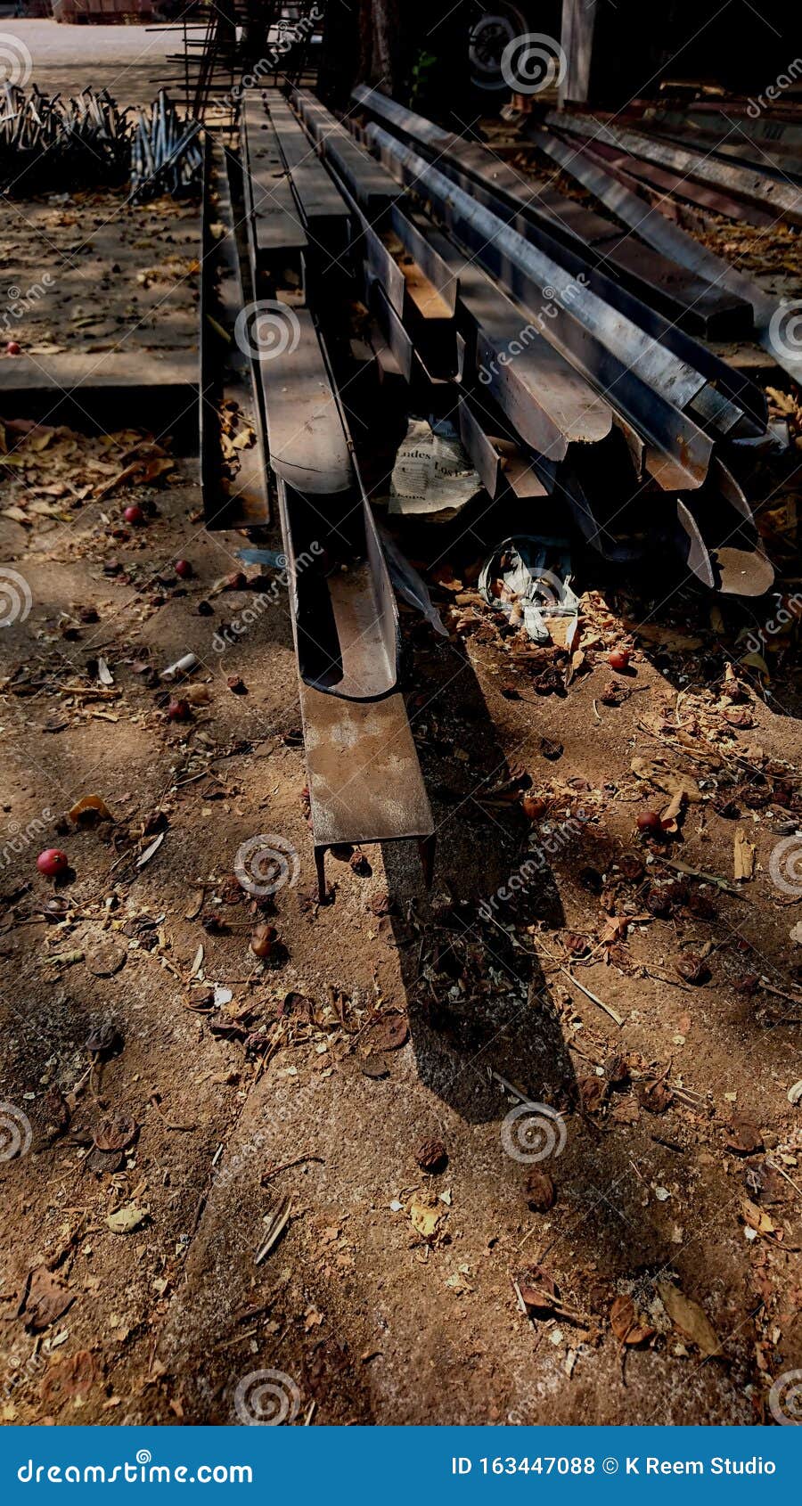 Pieces of Iron Slabs on the Floor Stock Photo - Image of former, iron ...