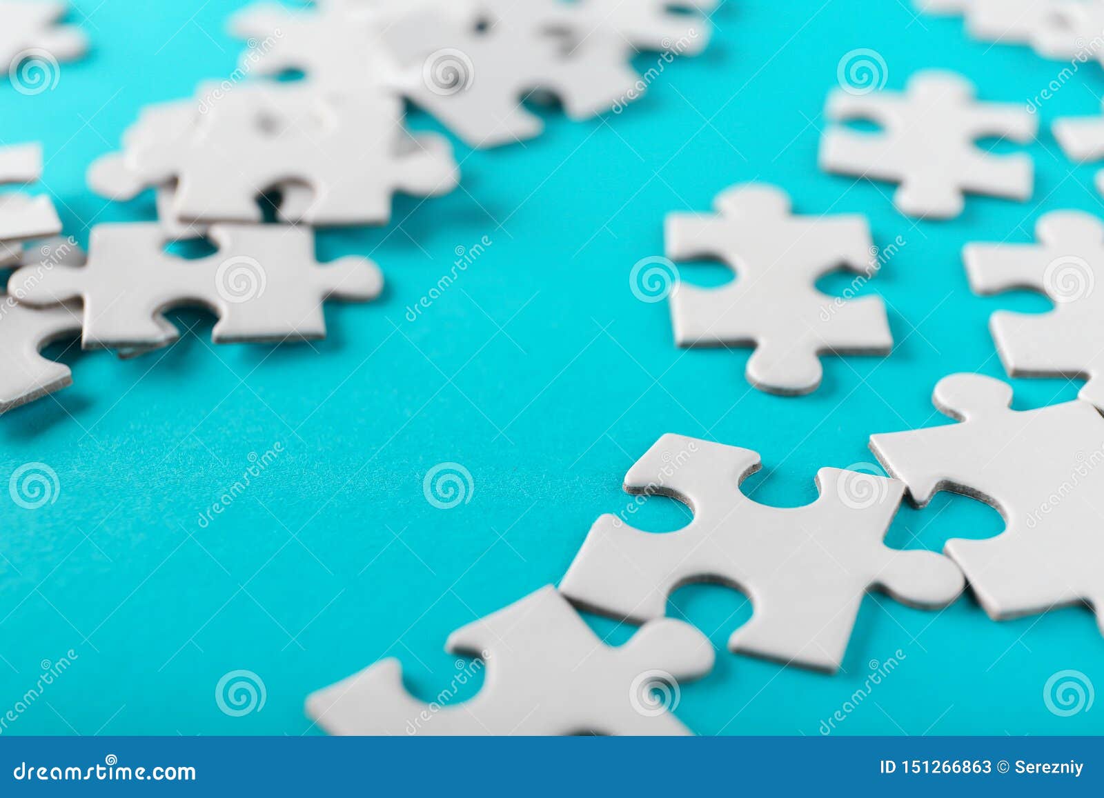 Pieces of Jigsaw Puzzle on Color Background Stock Image - Image of ...