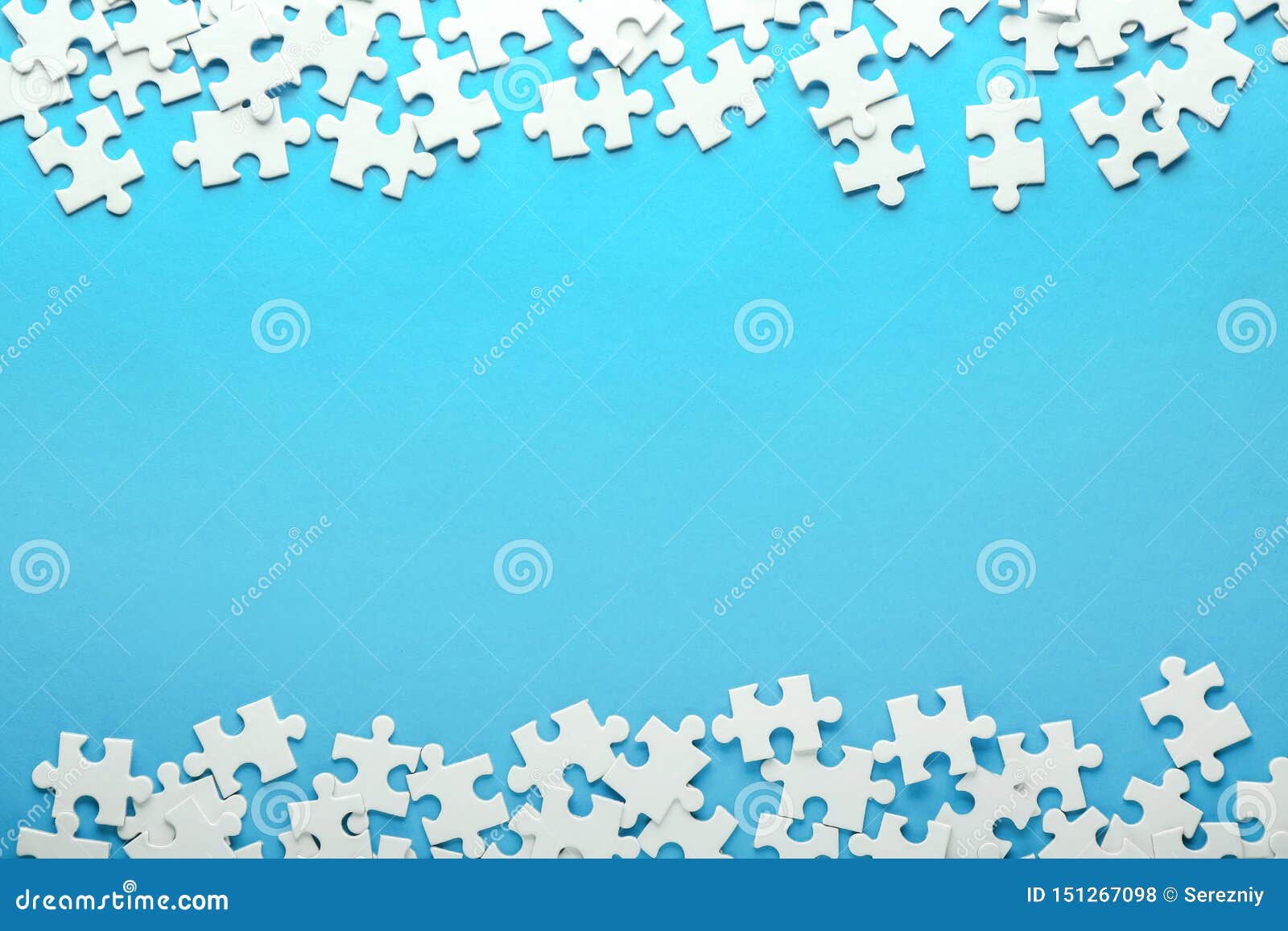 Pieces of Jigsaw Puzzle on Color Background Stock Photo - Image of ...