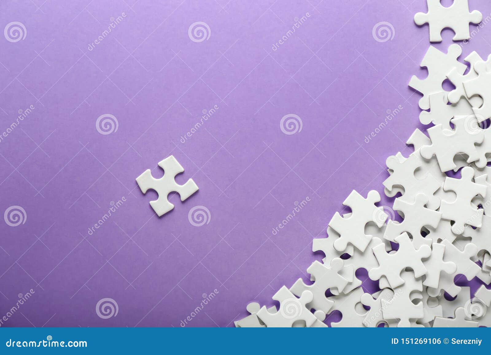 Pieces of Jigsaw Puzzle on Color Background Stock Photo - Image of ...