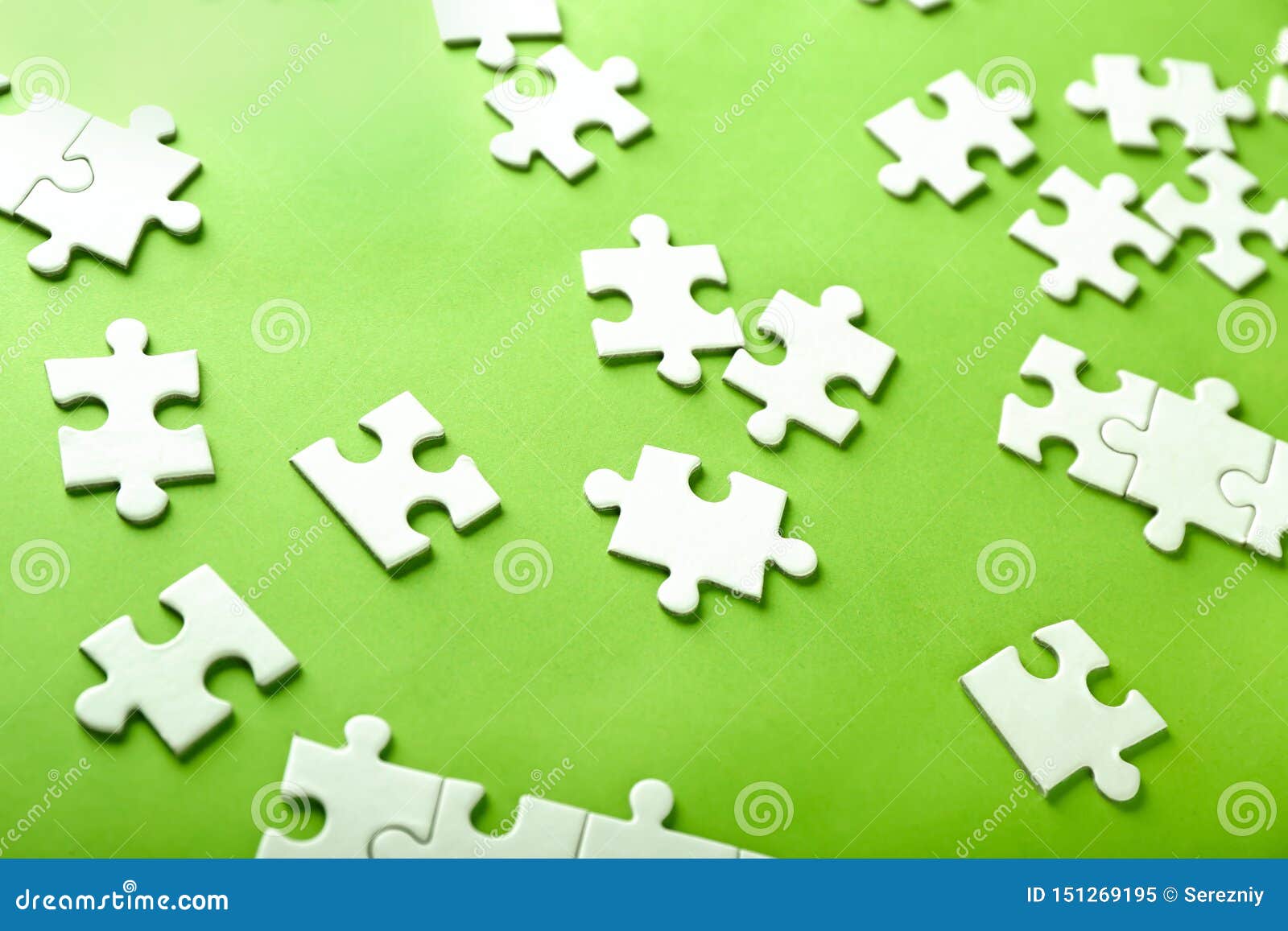 Pieces of Jigsaw Puzzle on Color Background Stock Image - Image of ...