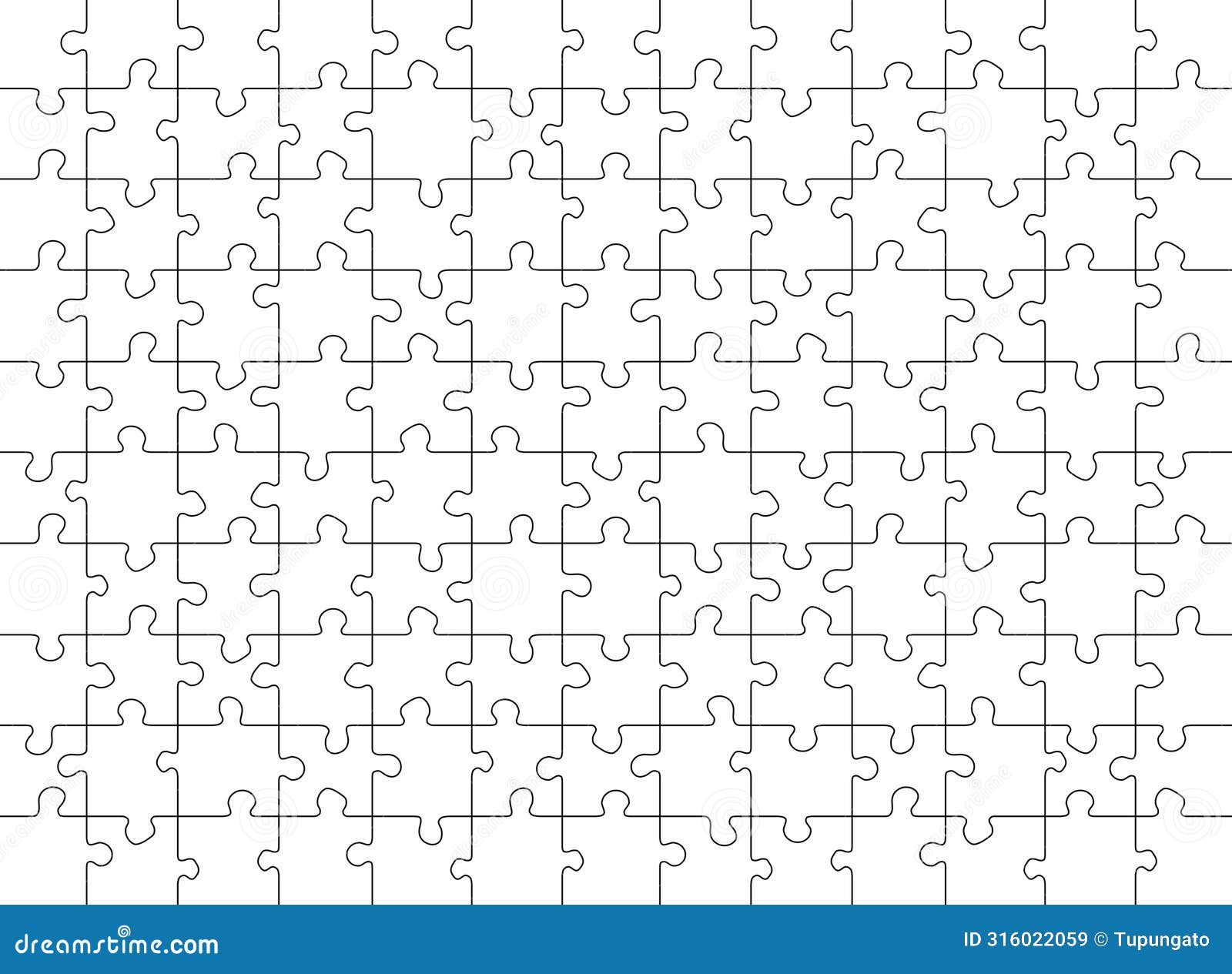 100 Pieces Jigsaw Puzzle Grid Vector Stock Vector - Illustration of ...