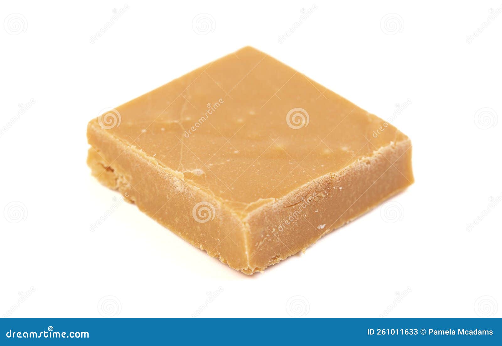 Pieces of Light Brown Fudge Isolated on a White Background Stock Image ...