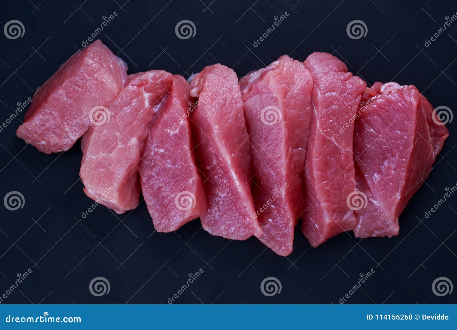 Pieces of meat stock photo. Image of muscle, grocery - 114156260