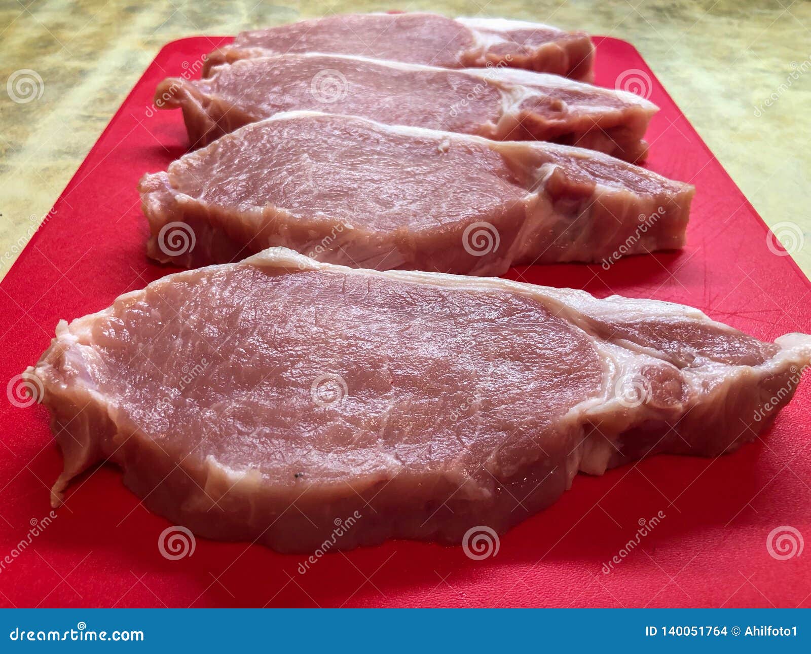 Pieces of Meat on the Board. Stock Photo - Image of chop, steak: 140051764