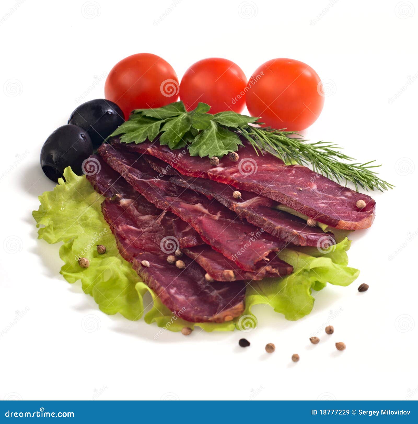 Pieces of meat cuts stock image. Image of slices, food - 18777229