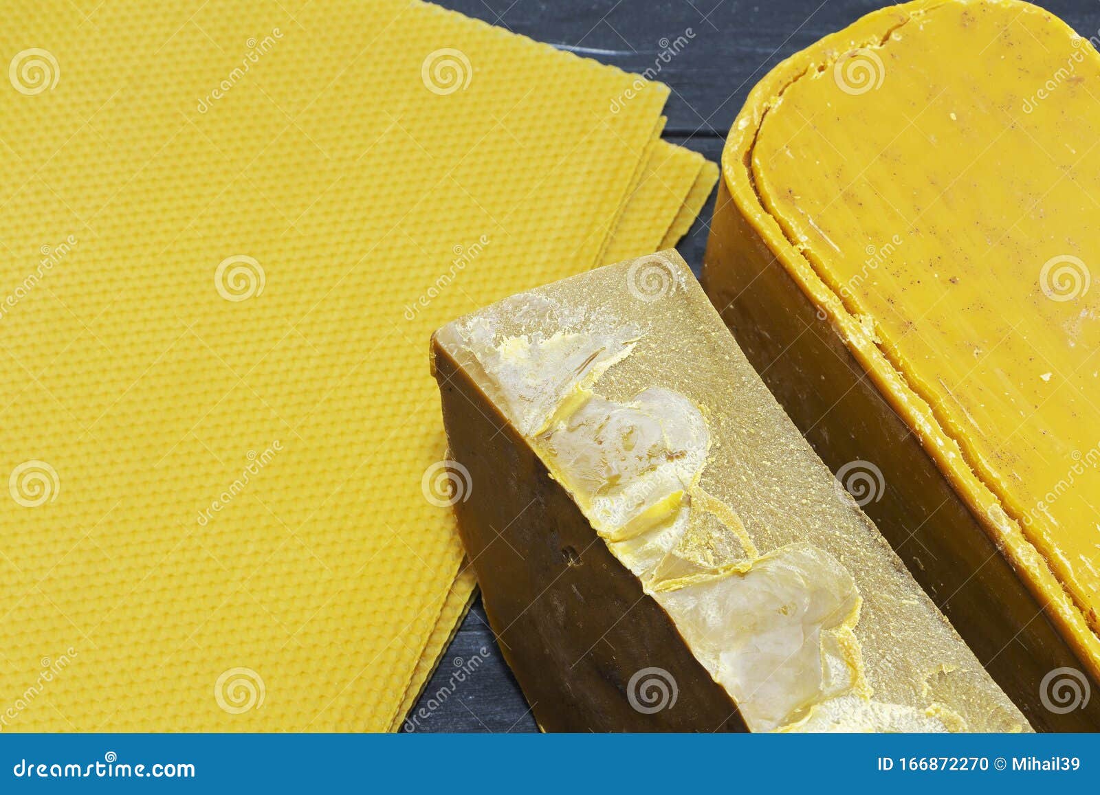 Pieces of Natural Bees Wax. Blocks of Yellow Wax. Stock Photo - Image ...
