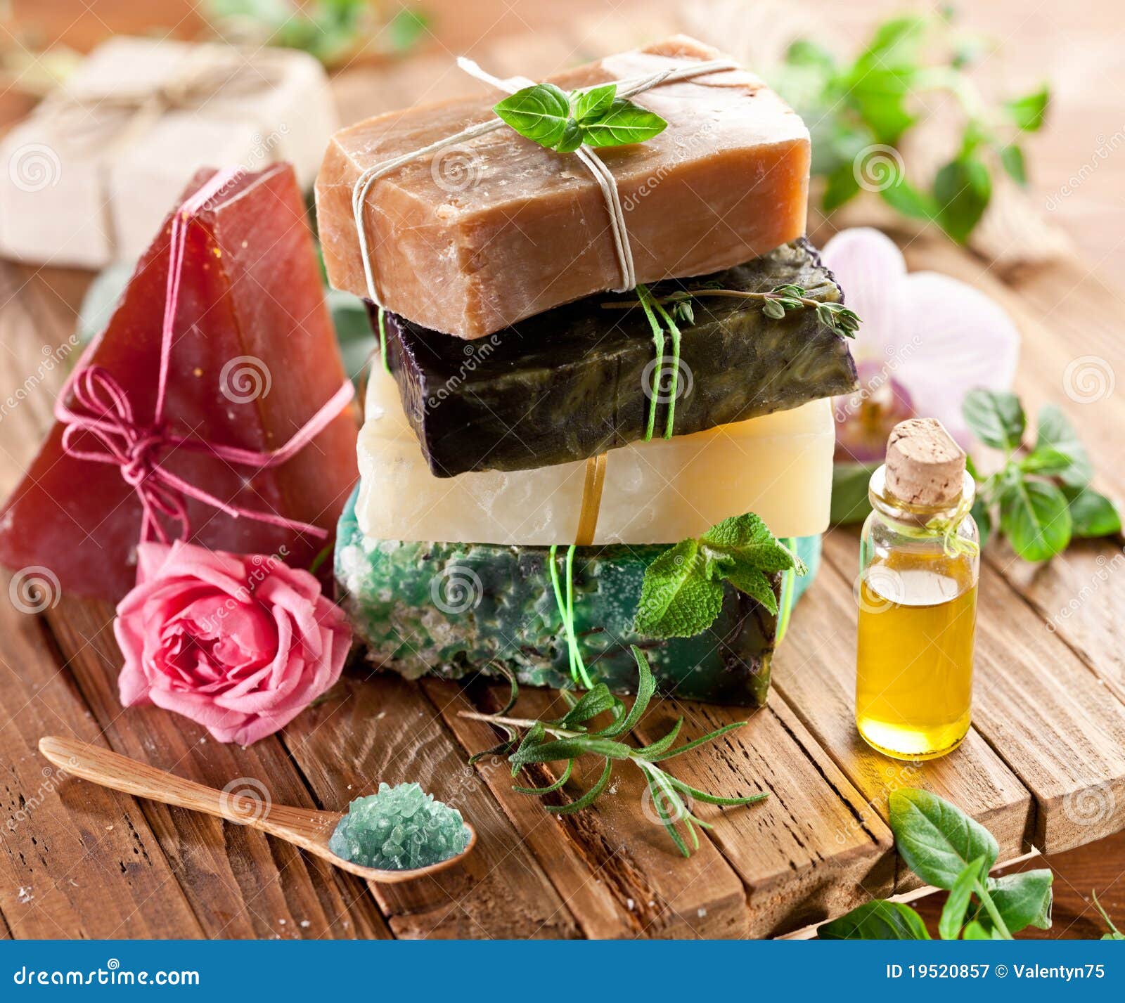 Pieces of natural soap. stock image. Image of care, herbal - 19520857