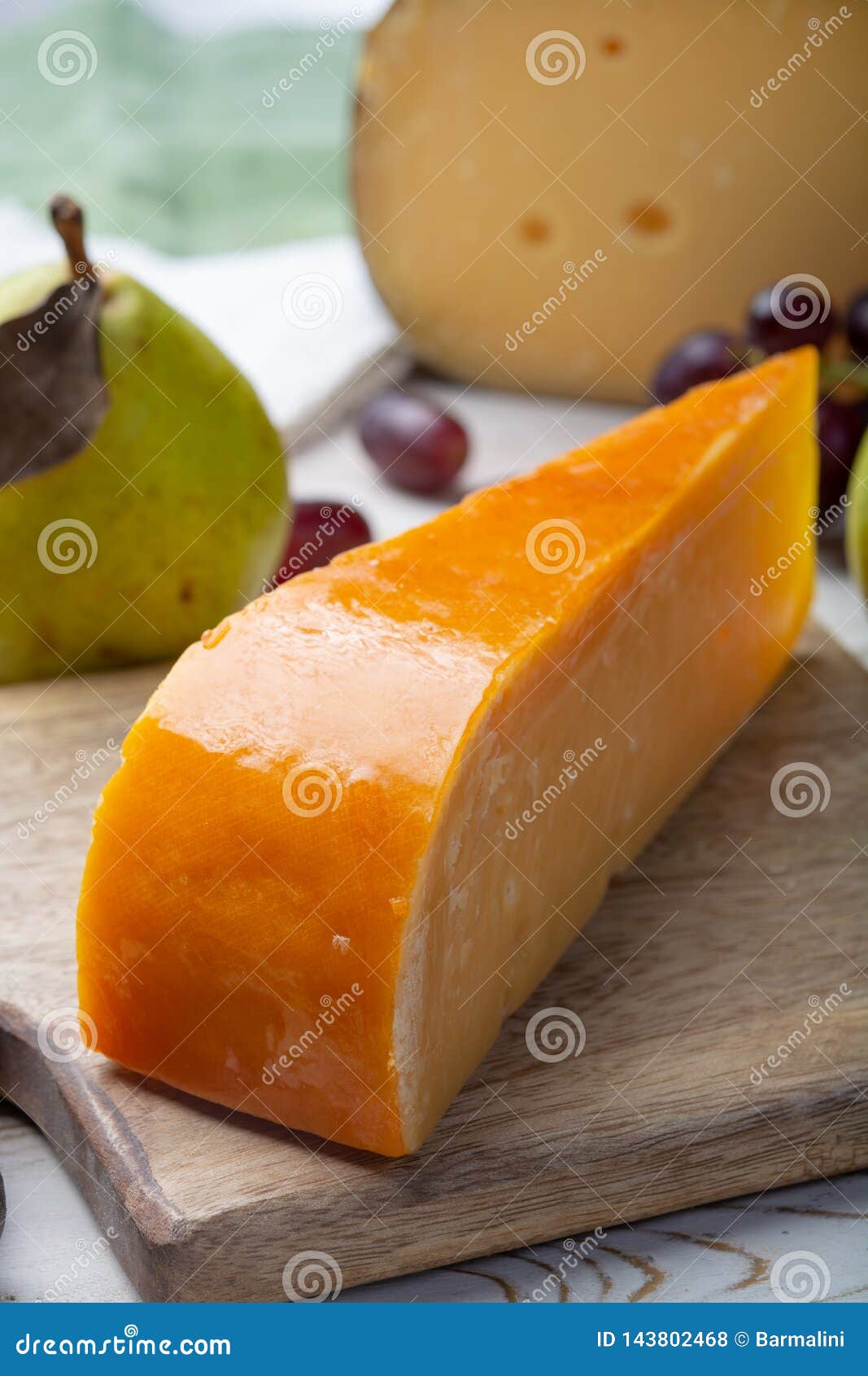 Pieces of Old Original Dutch Hard Cheeses Close Up Stock Photo - Image ...