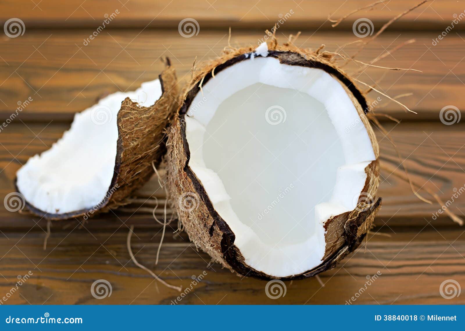 Pieces of open coconut stock photo. Image of coconut - 38840018