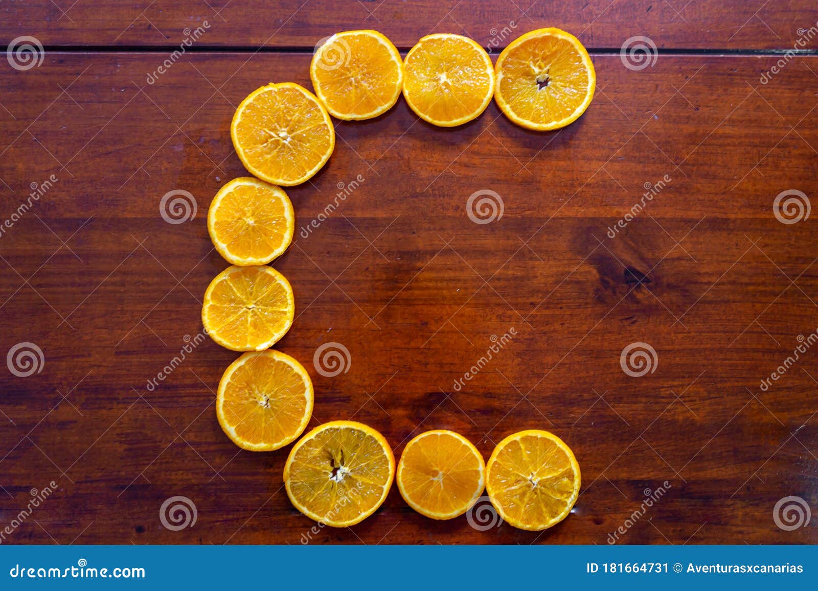 These Pieces of Orange Form the Letter C. Stock Image - Image of ...