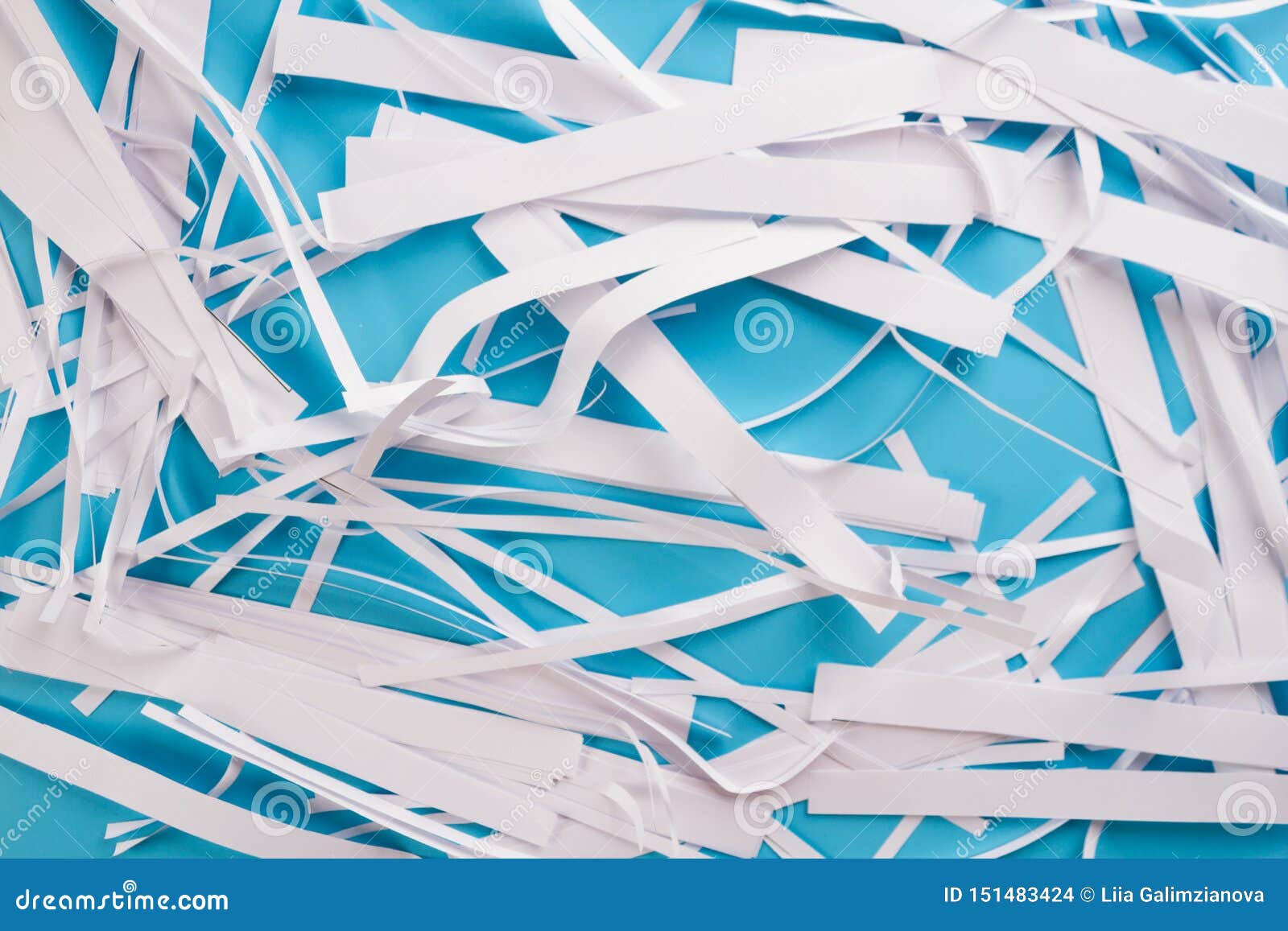 Pieces of Paper on Blue Background Stock Photo - Image of notepad, note ...