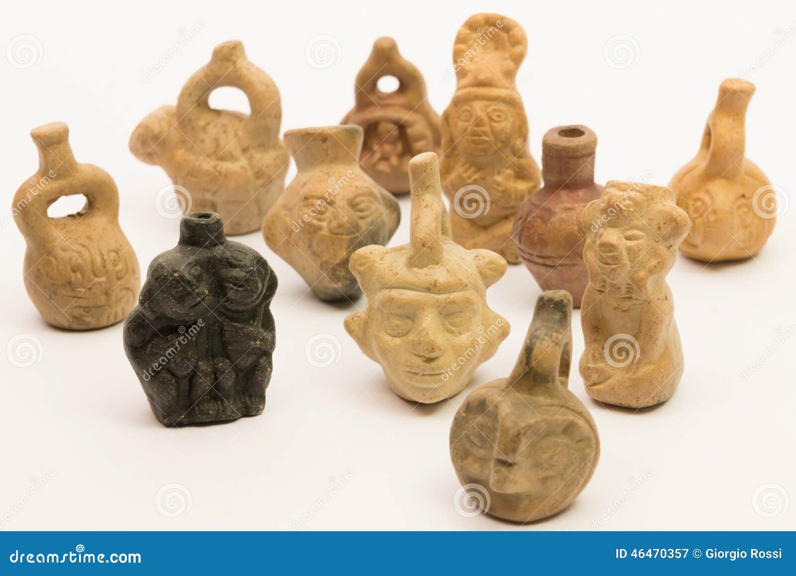 Pre Inca Ceramic Called `Huacos` From Chancay Peruvian Culture. Stock ...