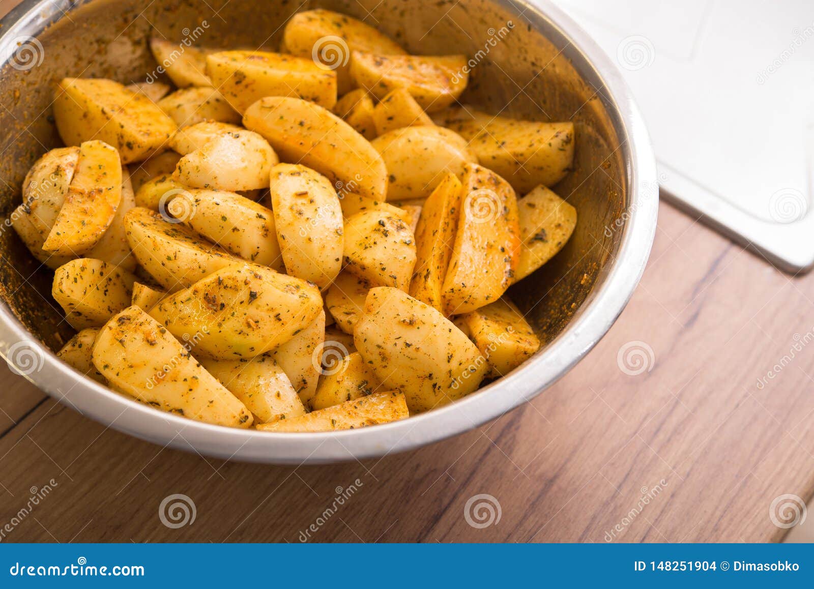 Pieces of pickled potato stock photo. Image of cuisine - 148251904