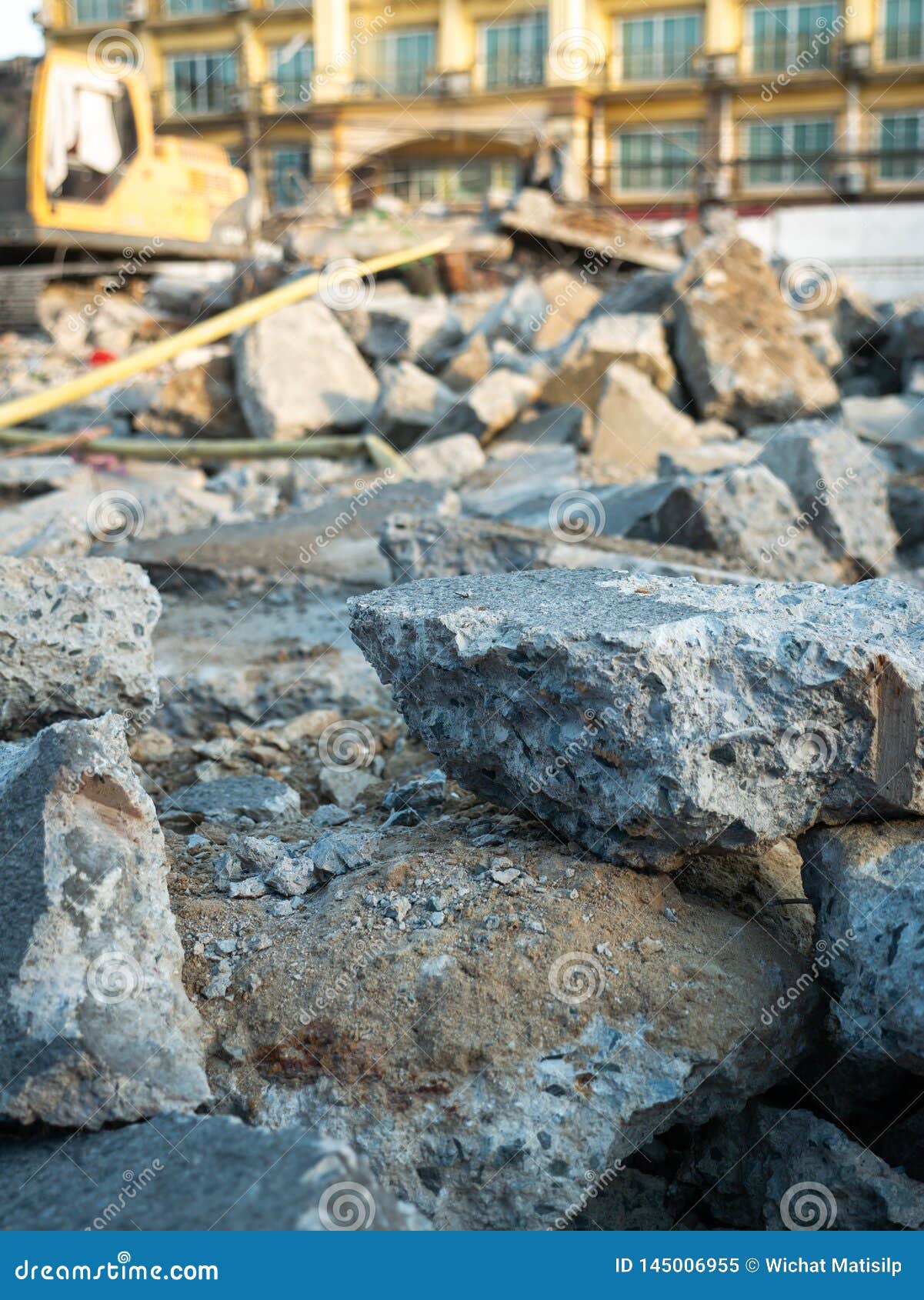 Pieces of Plaster that Smashed the Building Stock Image - Image of ...