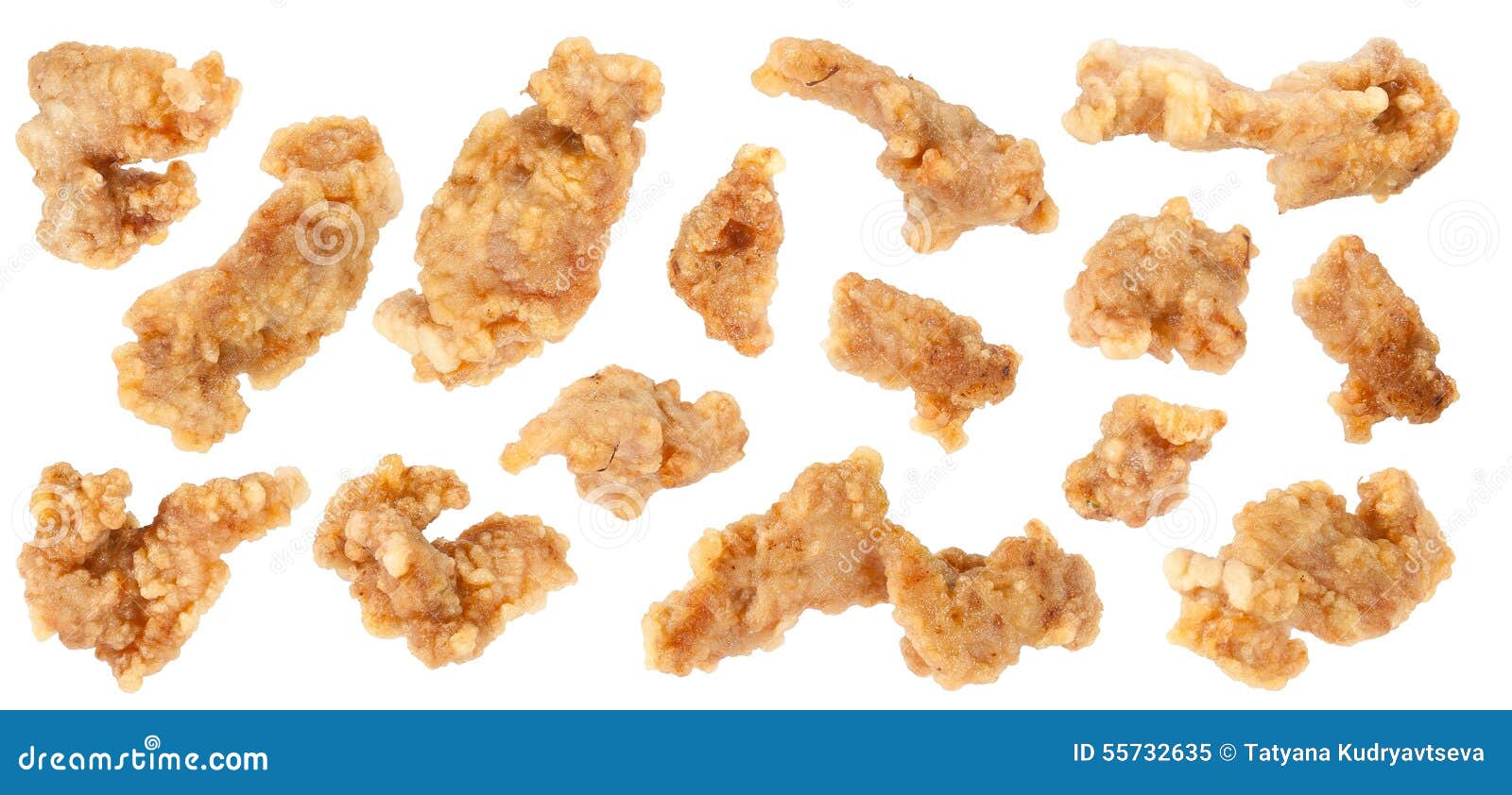 Pieces of pork in batter stock image. Image of slice - 55732635