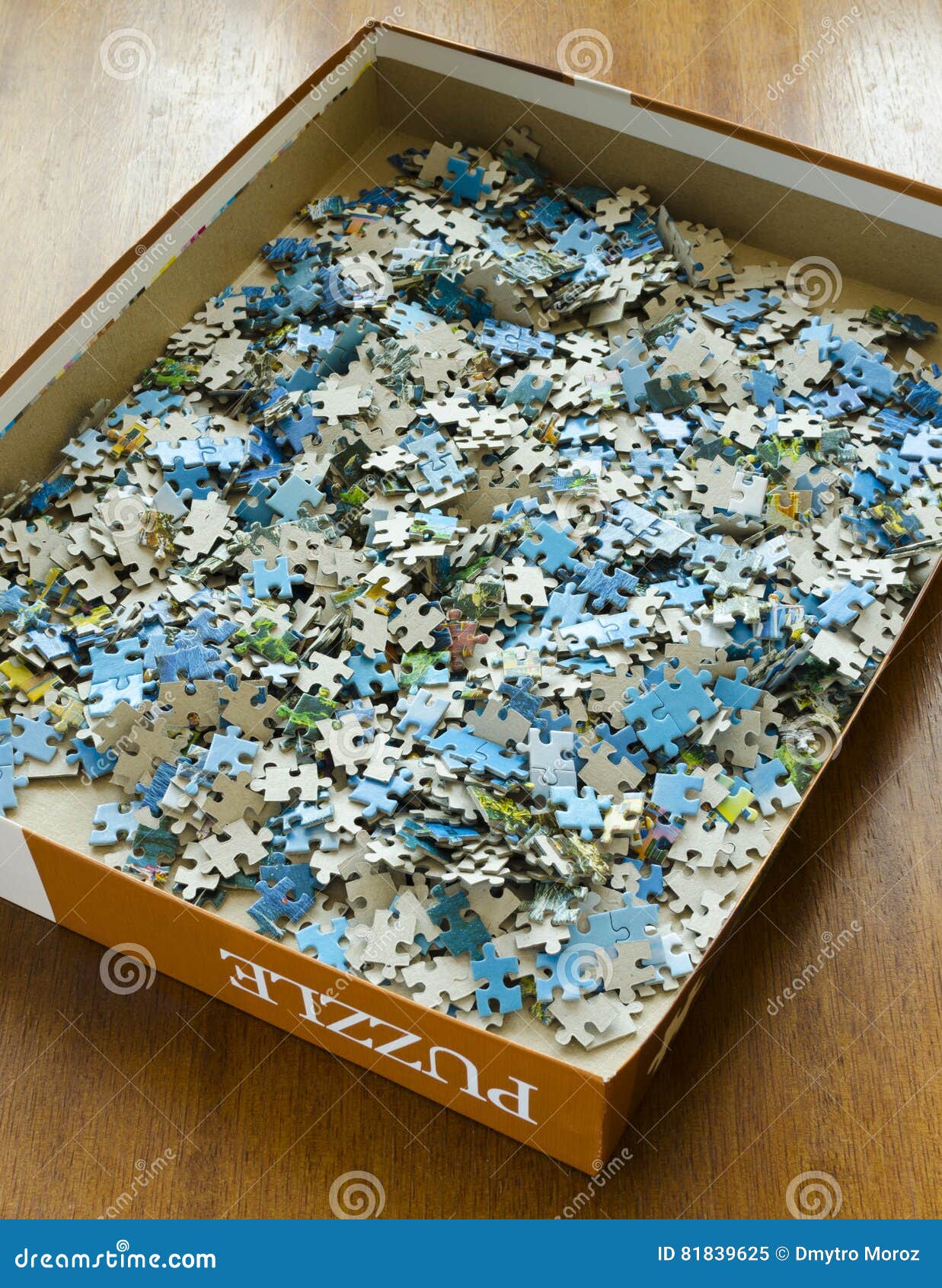 Pieces of puzzle stock image. Image of avocation, pastime - 81839625