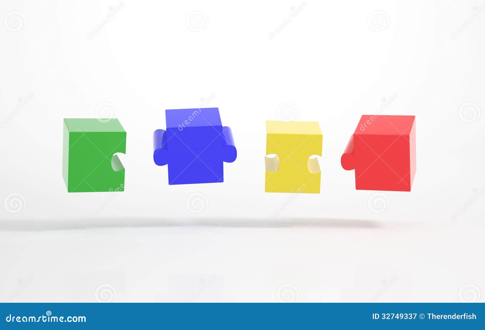 Pieces of a Puzzle Matching Together Stock Illustration - Illustration ...