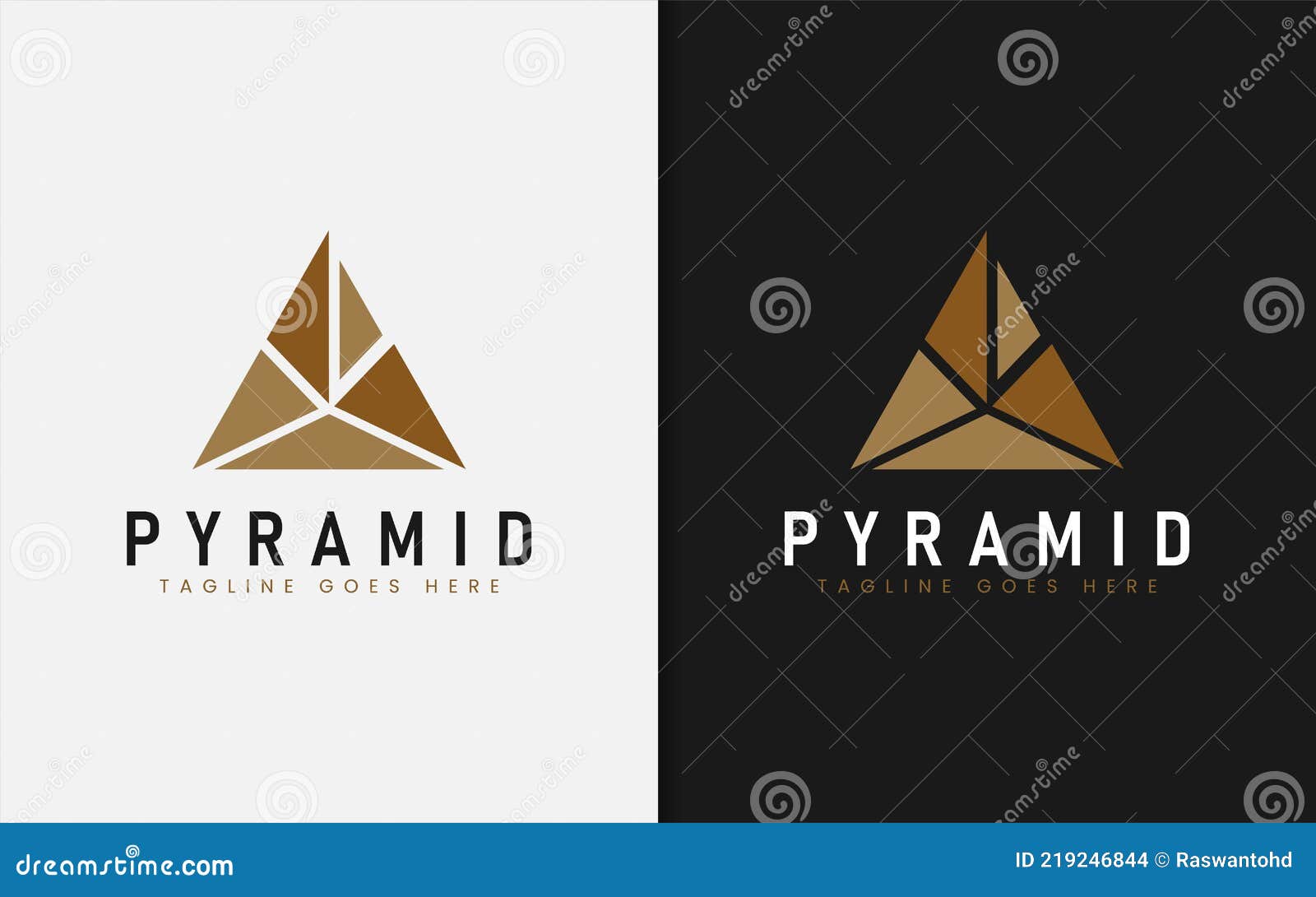 Pieces of Pyramid Triangle Combination Logo Design Stock Vector ...