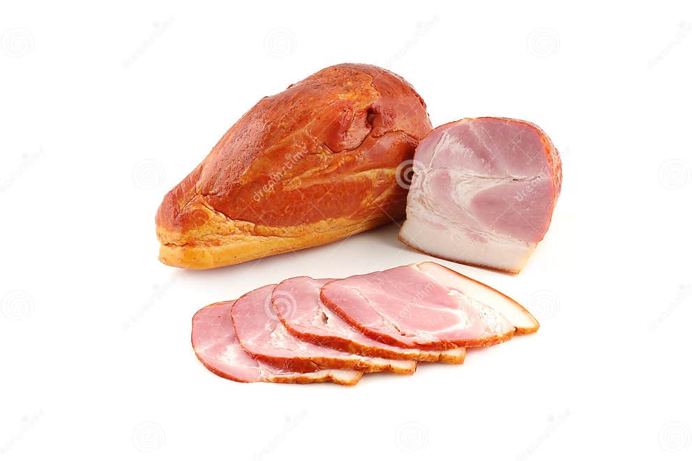 Bacon on a White Background Stock Image - Image of eating, meat: 104145293