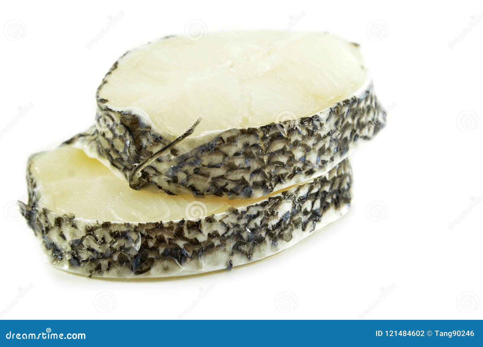 Pieces of Raw Cod Fish Fillets Stock Photo - Image of diet, ingredient ...