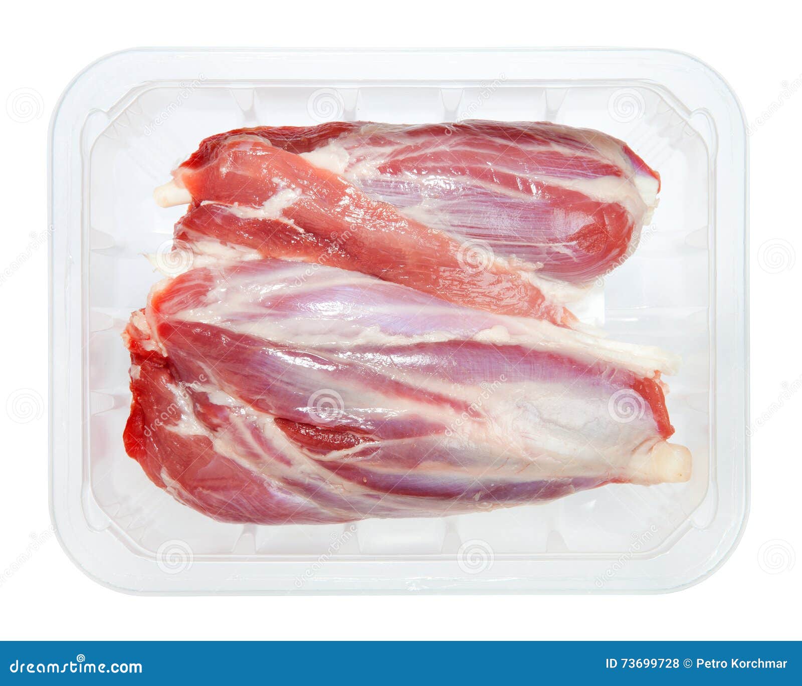 The Pieces of Raw Meat in Box Stock Photo - Image of kitchen, market ...